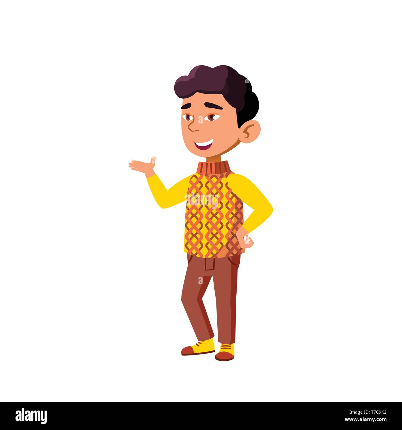 Asian Child Boy Cartoon Isolated Vector Illustration Stock Vector Image ...