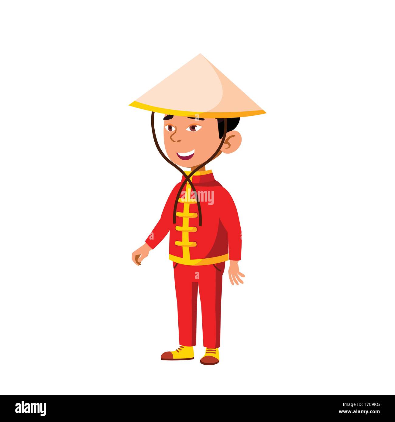 Asian Child Boy Cartoon Isolated Vector Illustration Stock Vector Image ...