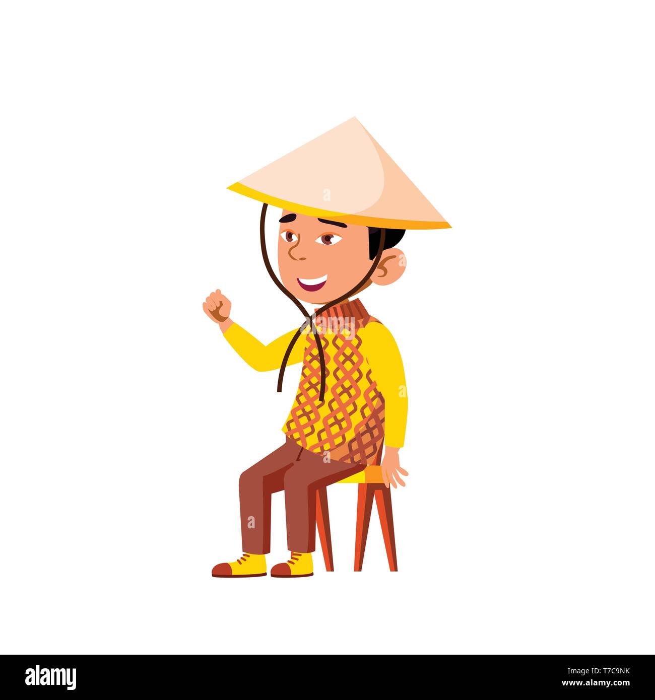Asian Child Boy Cartoon Isolated Vector Illustration Stock Vector Image ...