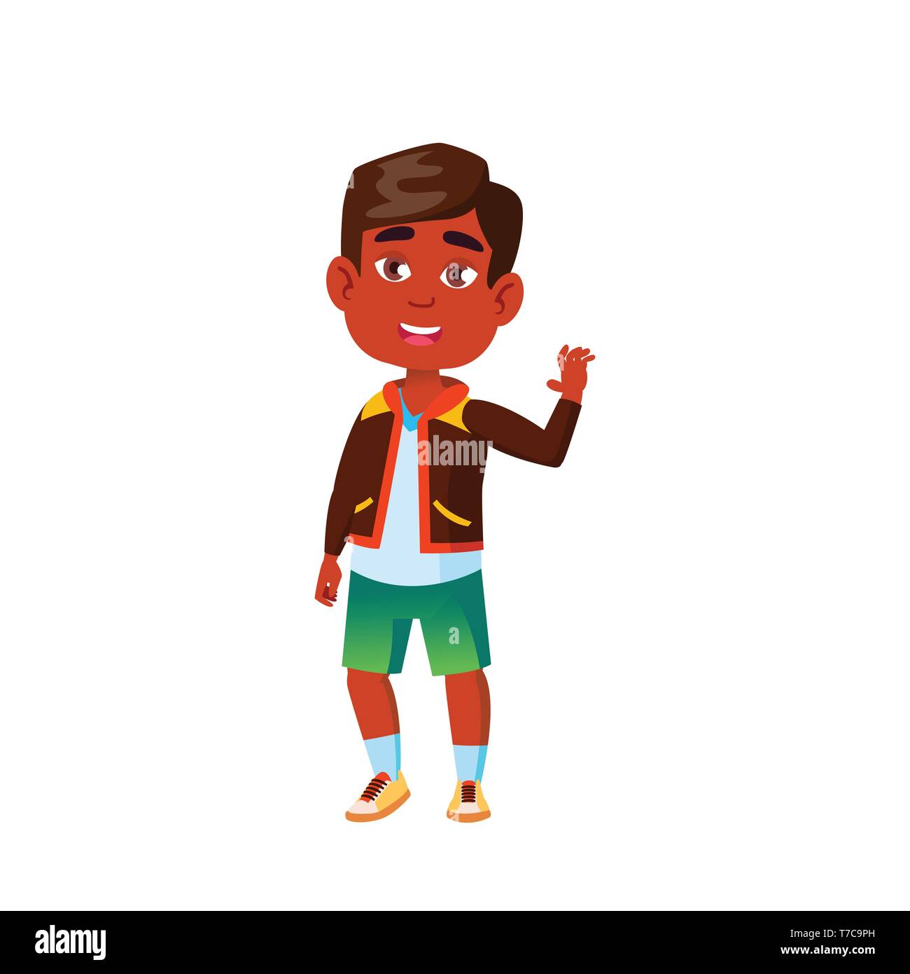 Indian Child Boy Cartoon Isolated Vector Illustration Stock Vector ...