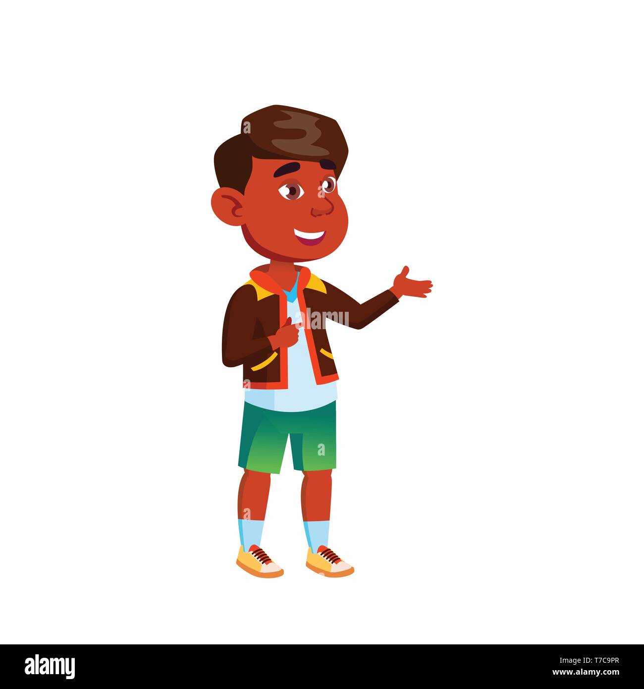 Indian Child Boy Cartoon Isolated Vector Illustration Stock Vector ...