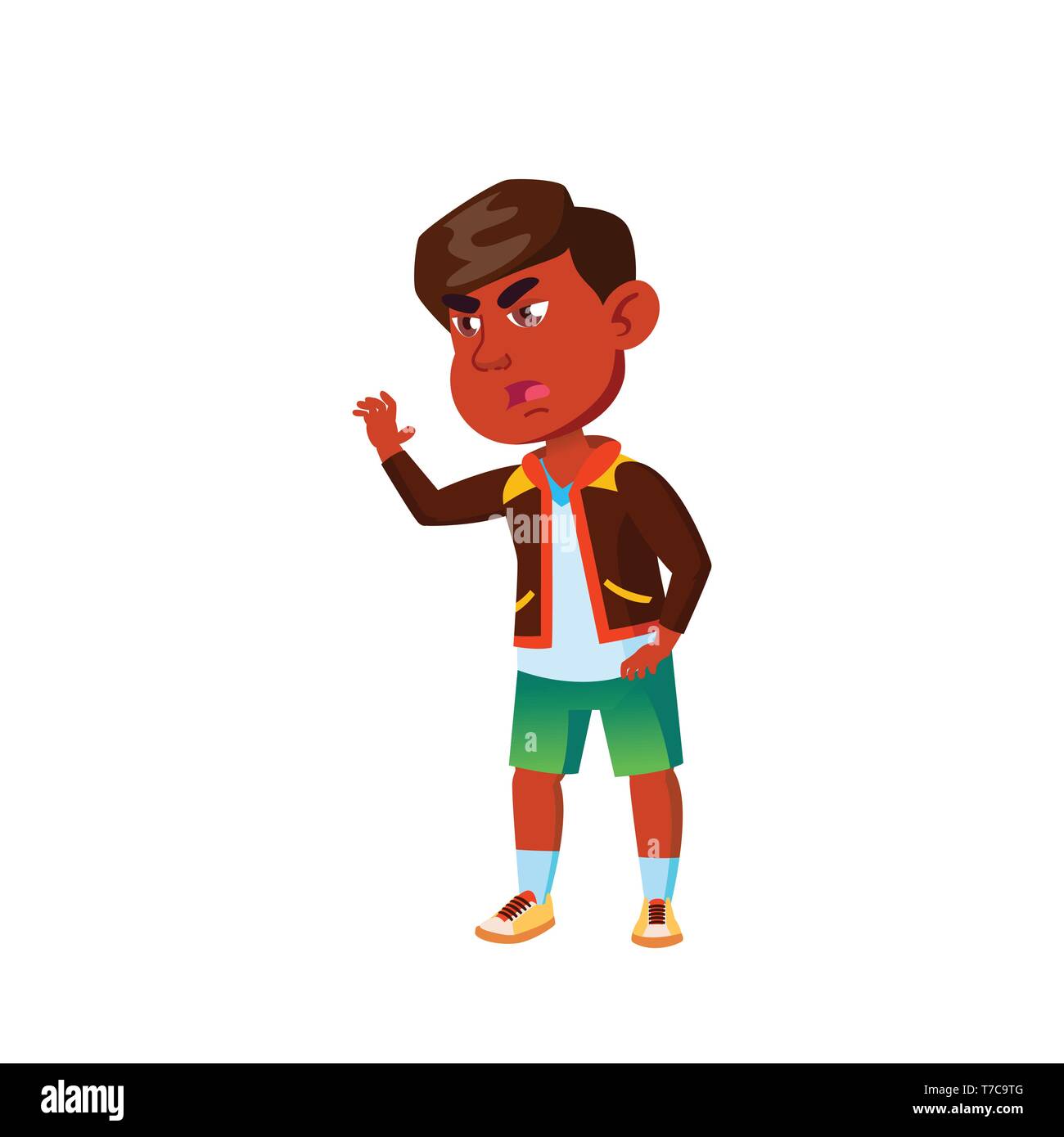 Indian Child Boy Cartoon Isolated Vector Illustration Stock Vector ...