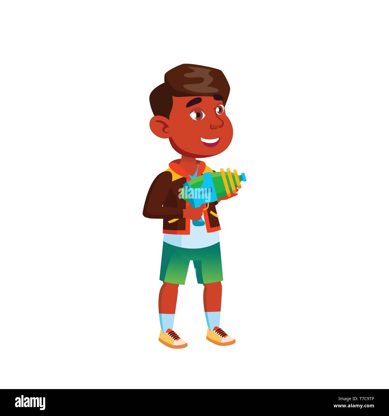 Indian Child Boy Cartoon Isolated Vector Illustration Stock Vector ...