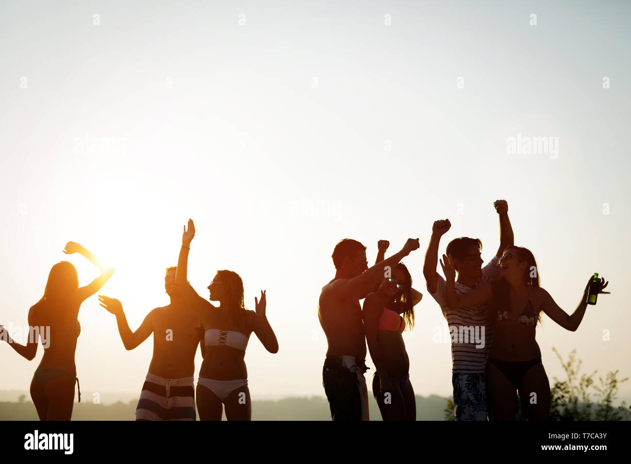 Beach party during summer Stock Photo - Alamy