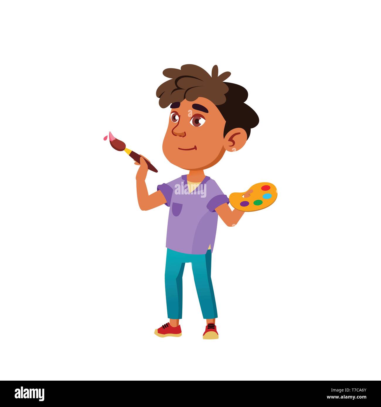 Arab, Muslim Child Boy Cartoon Isolated Vector Illustration Stock ...