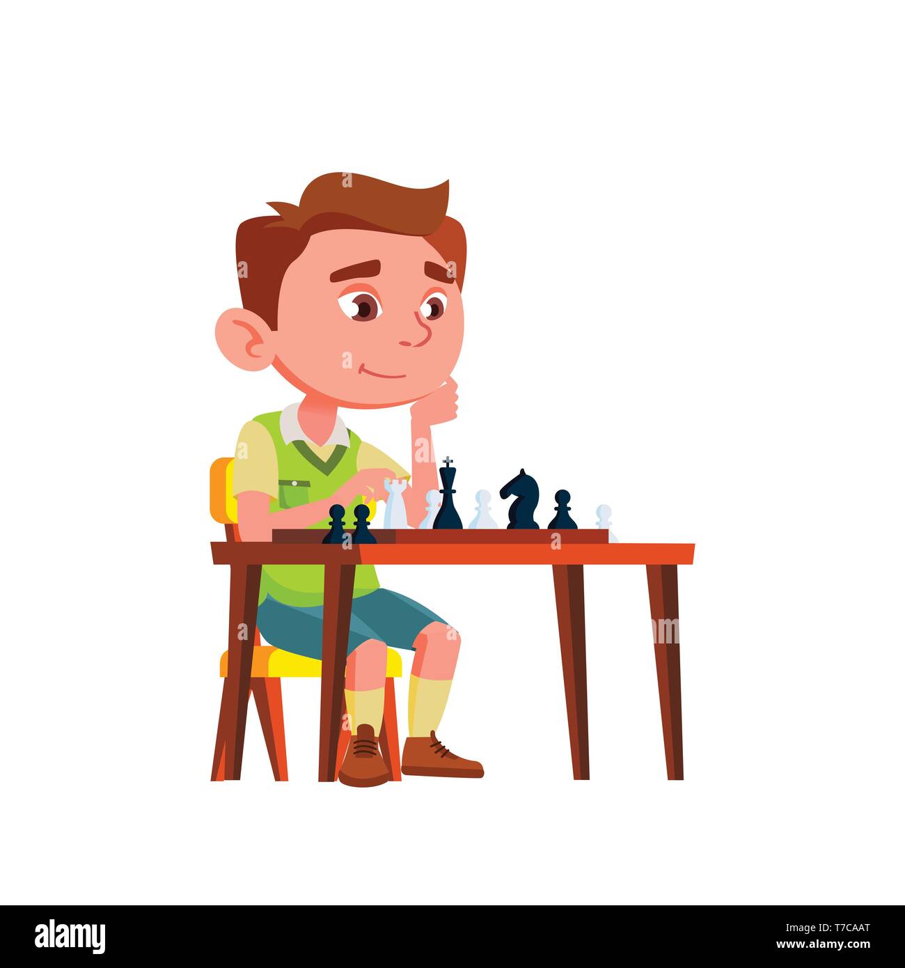 Caucasian Child Boy Cartoon Isolated Vector Illustration Stock Vector ...