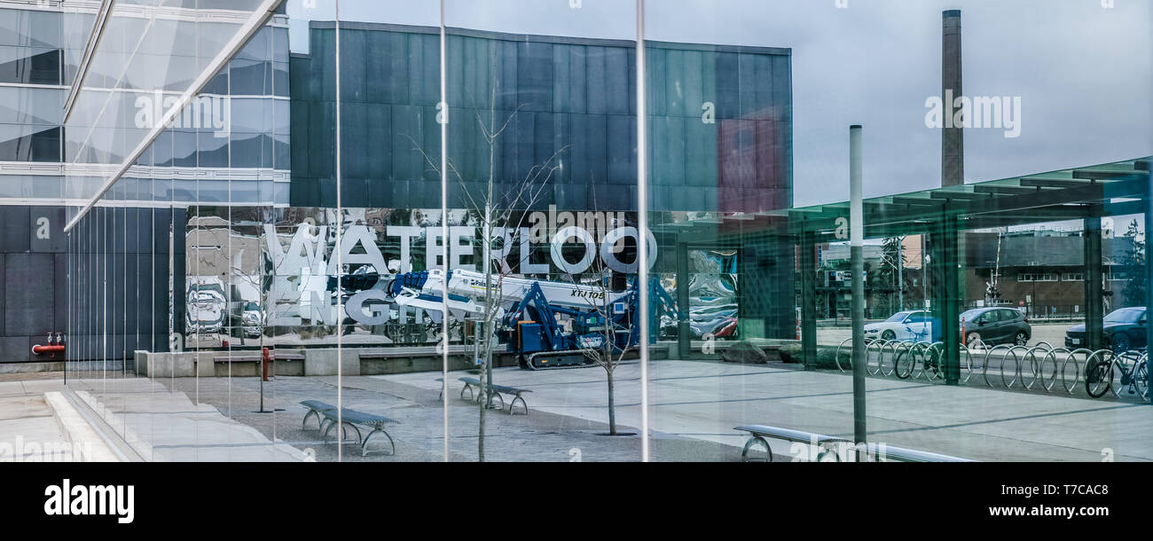 A partial view of Waterloo Engineering School logo . Reflections on ...