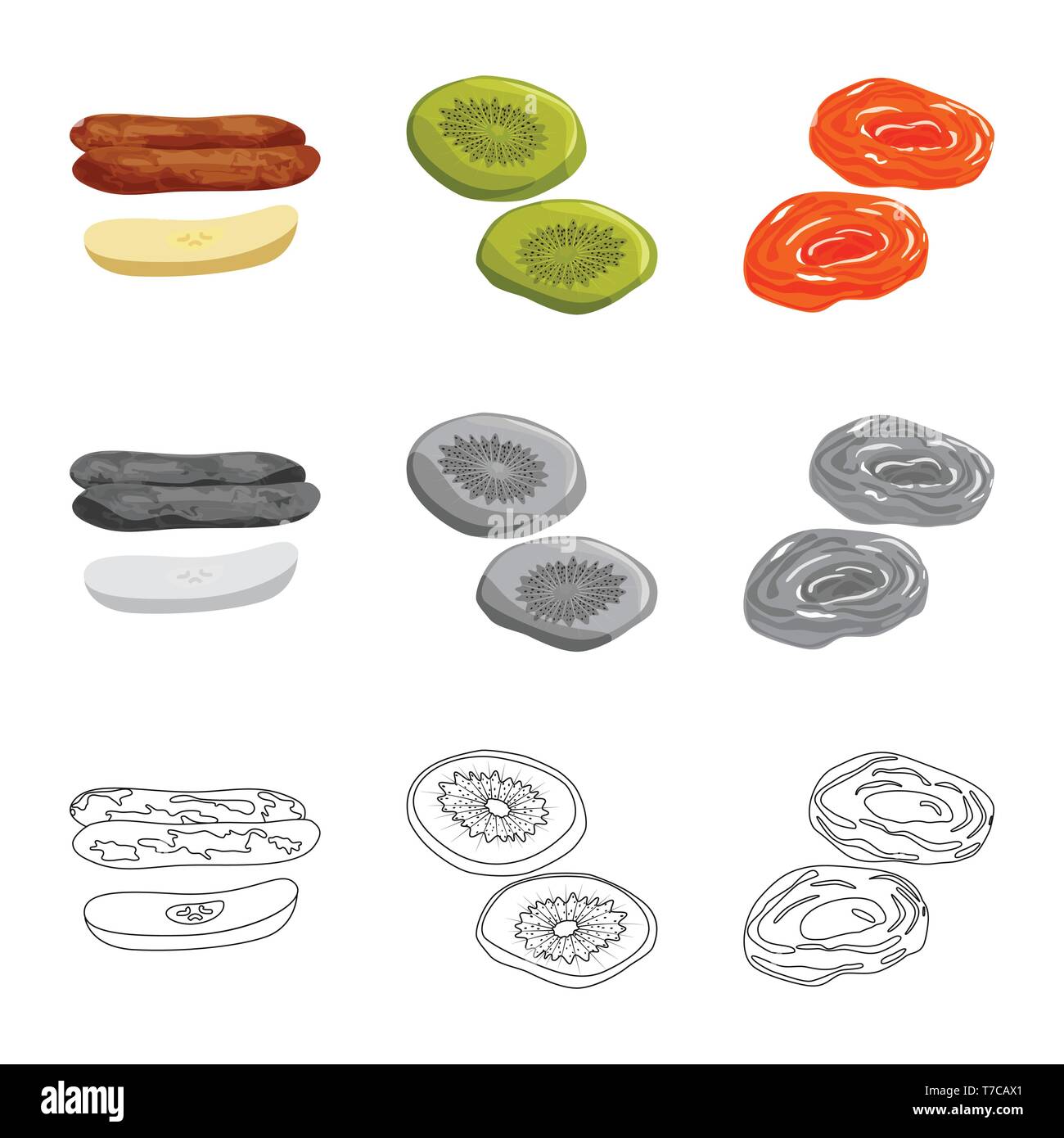 Vector illustration of food and raw logo. Set of food and nature stock ...