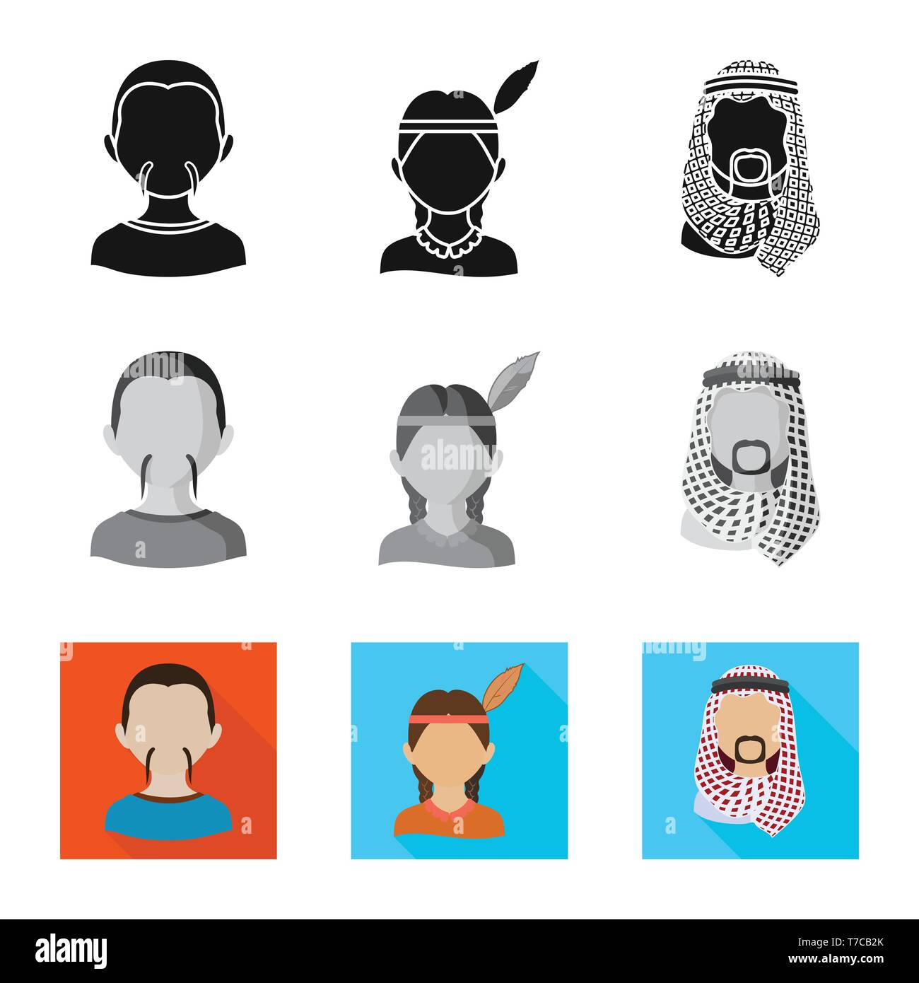 Vector design of imitator and resident icon. Set of imitator and ...