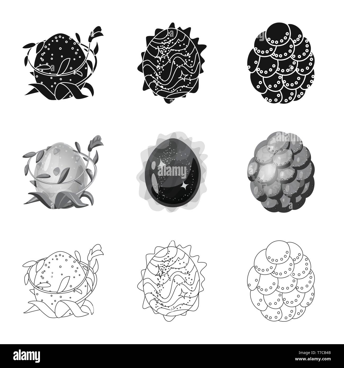 Vector illustration of animal and prehistoric icon. Collection of ...