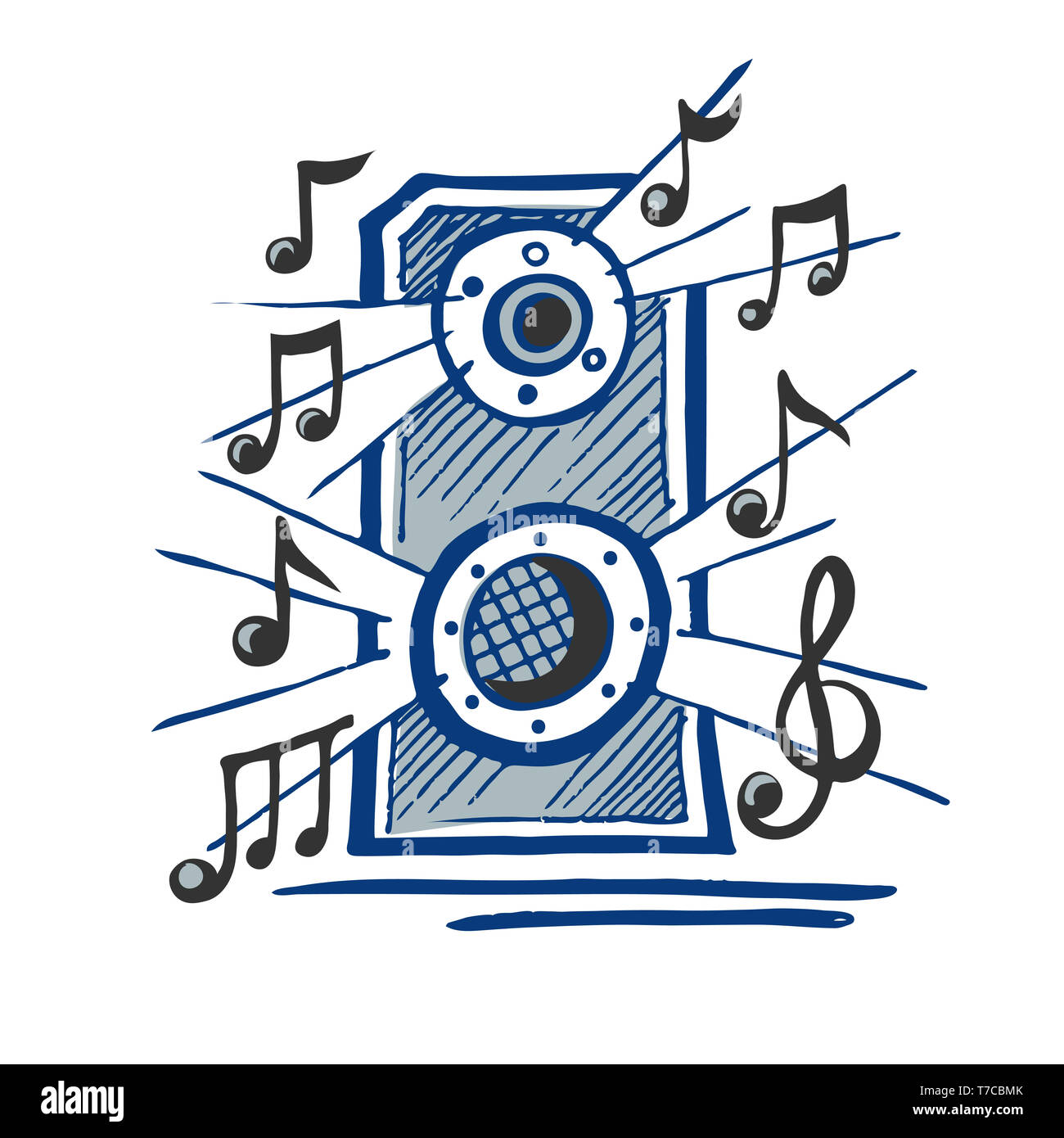 Music Speaker Drawing