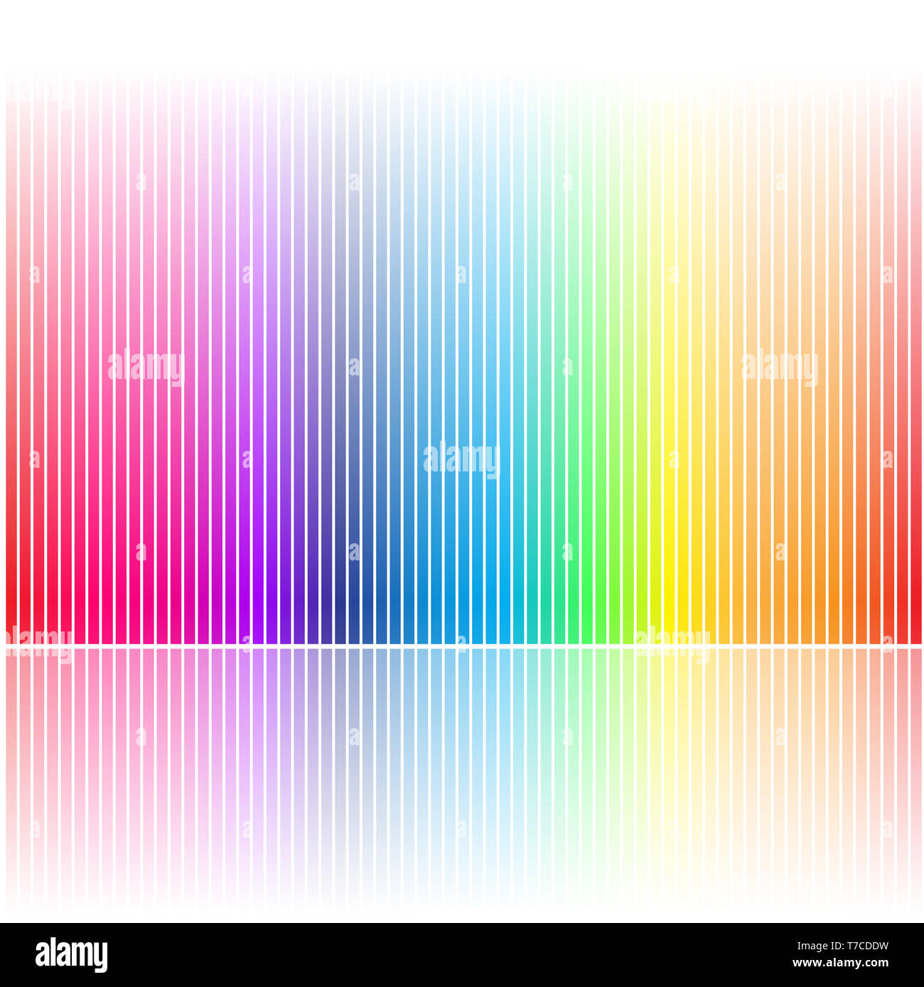 Vector Illustration of Abstract Rainbow Colored Bars isolated on a ...