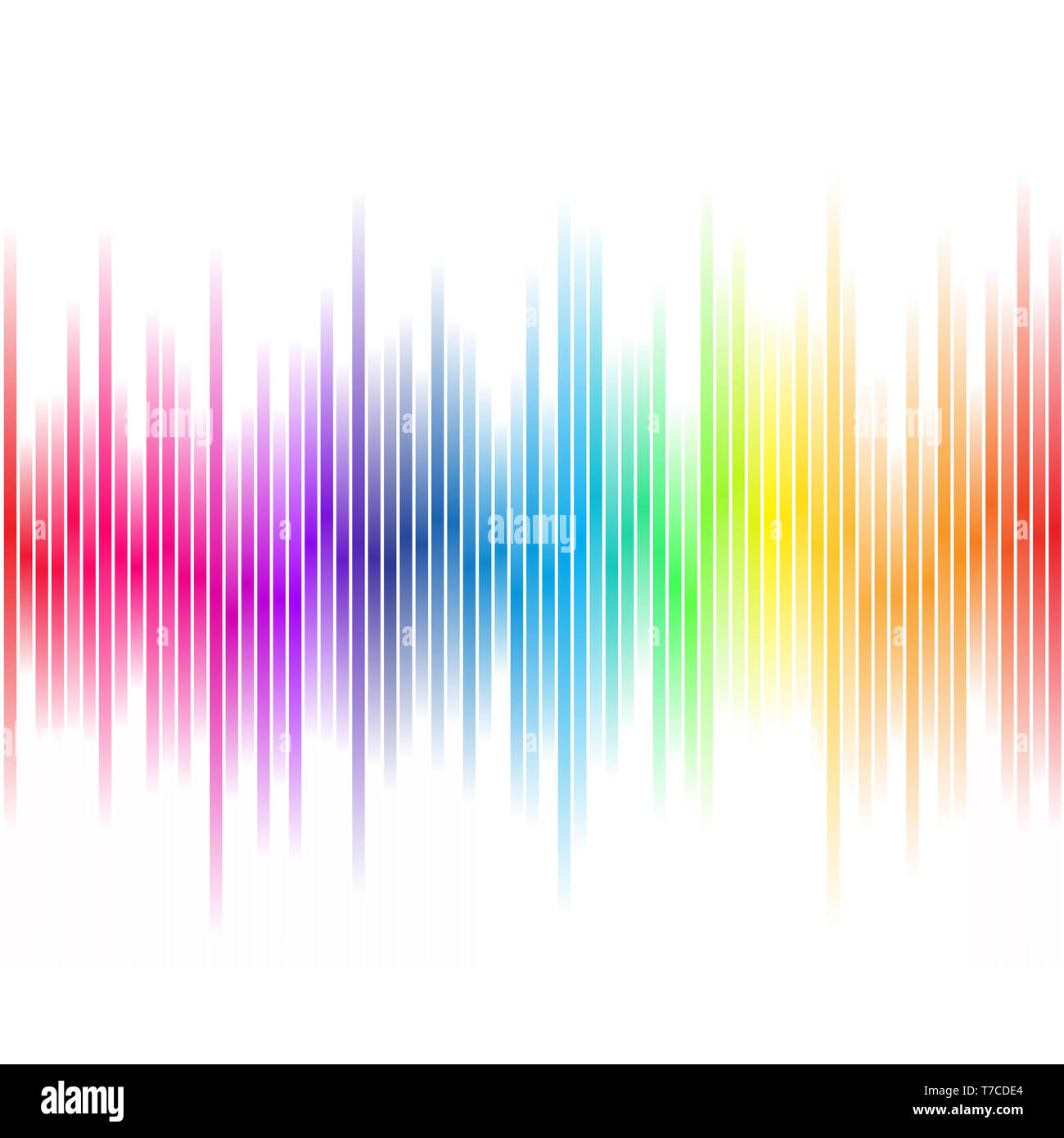 Vector Illustration of Abstract Rainbow Colored Bars isolated on a ...