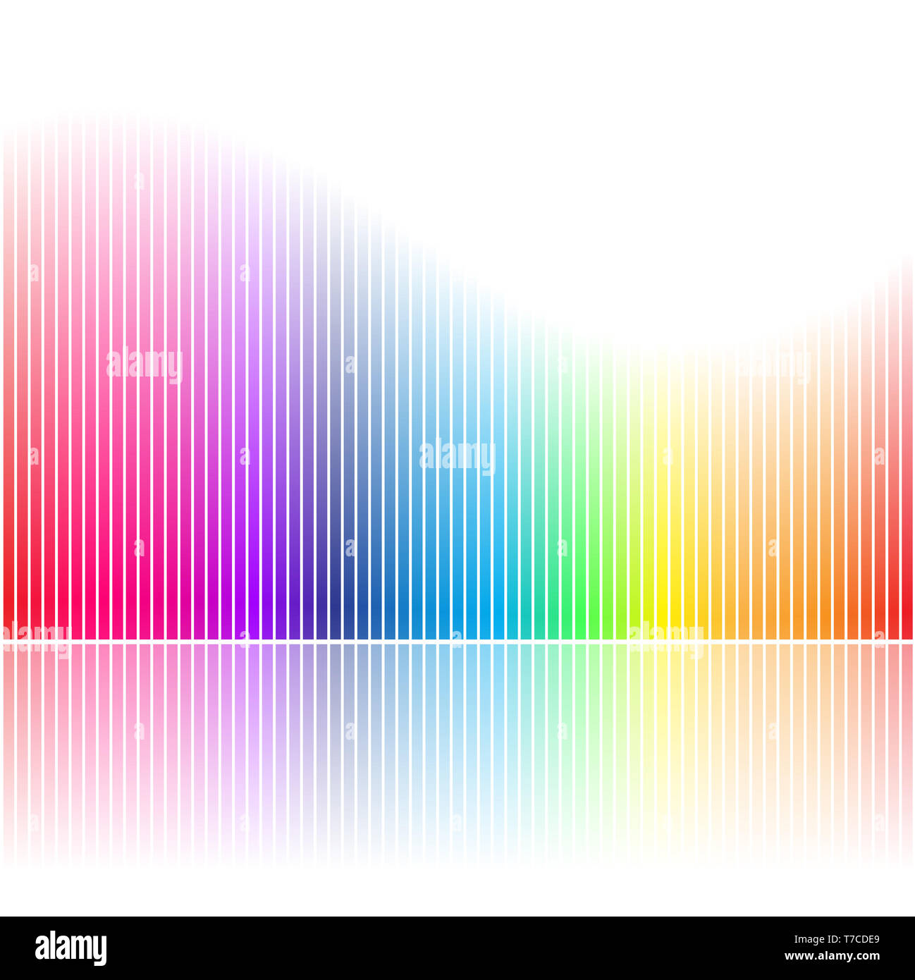Vector Illustration of Abstract Rainbow Colored Bars isolated on a ...