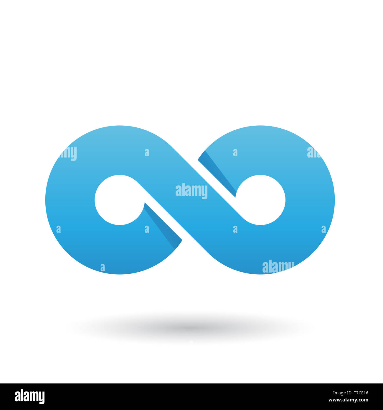 Vector Illustration of Blue Thick Infinity Symbol isolated on a White ...