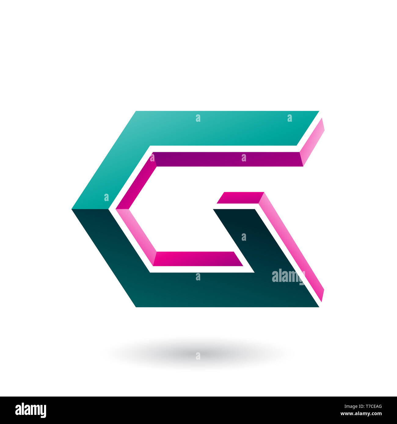Green capital letter g colorful 3d abstract hi-res stock photography ...