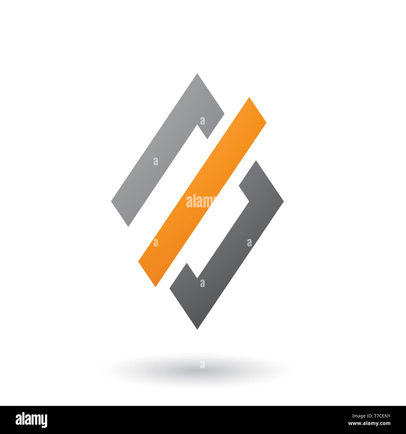 Vector Illustration of Black Abstract Diamond and Rectangle Shape ...