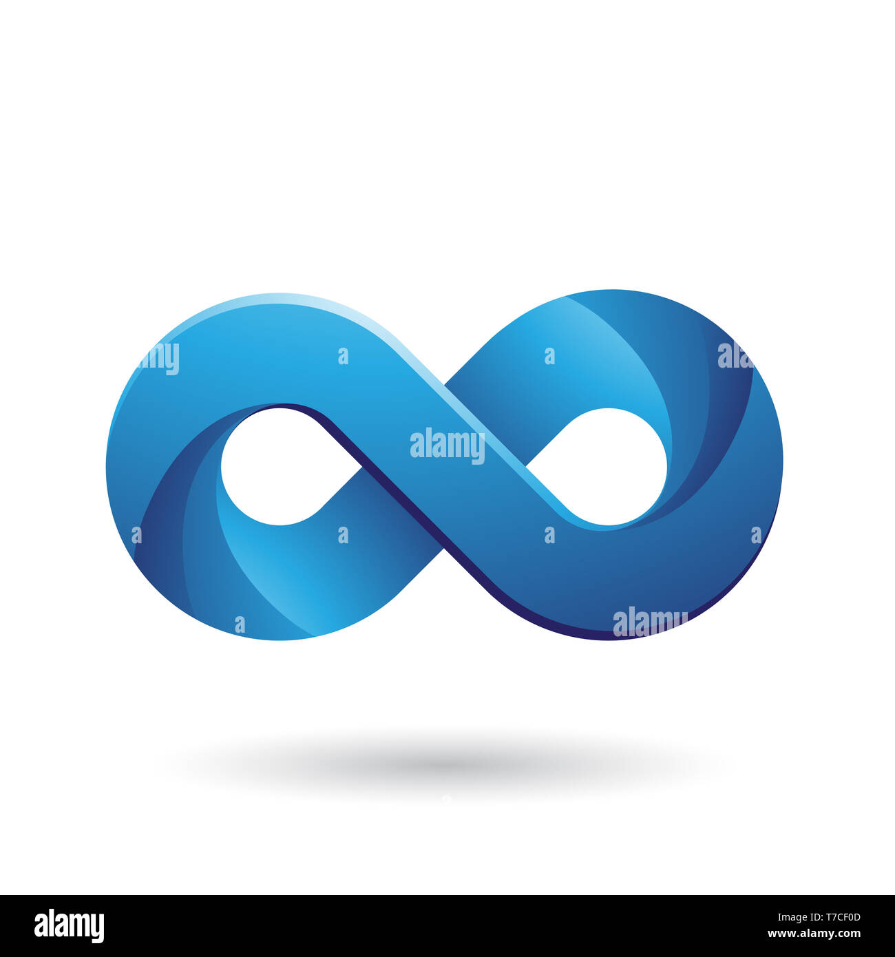 Vector Illustration of Infinity Symbol with Blue Color Tints isolated ...