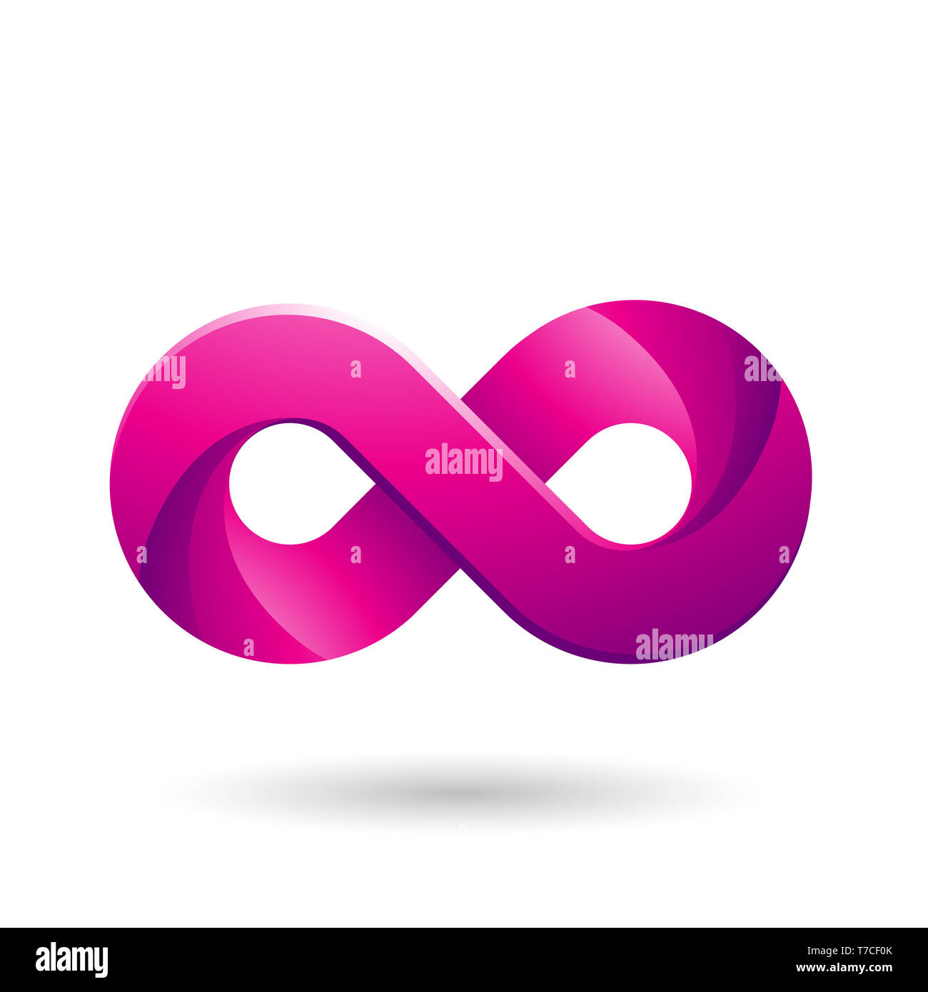 Vector Illustration of Infinity Symbol with Magenta Color Tints ...