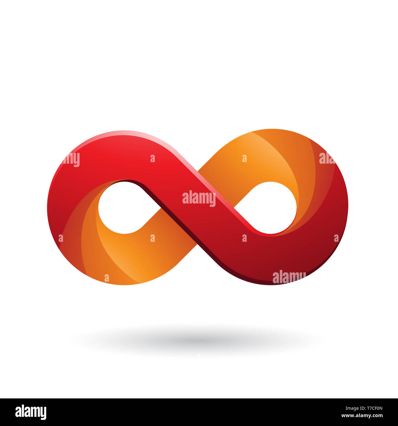 Vector Illustration of Infinity Symbol with Red and Orange Color Tints ...