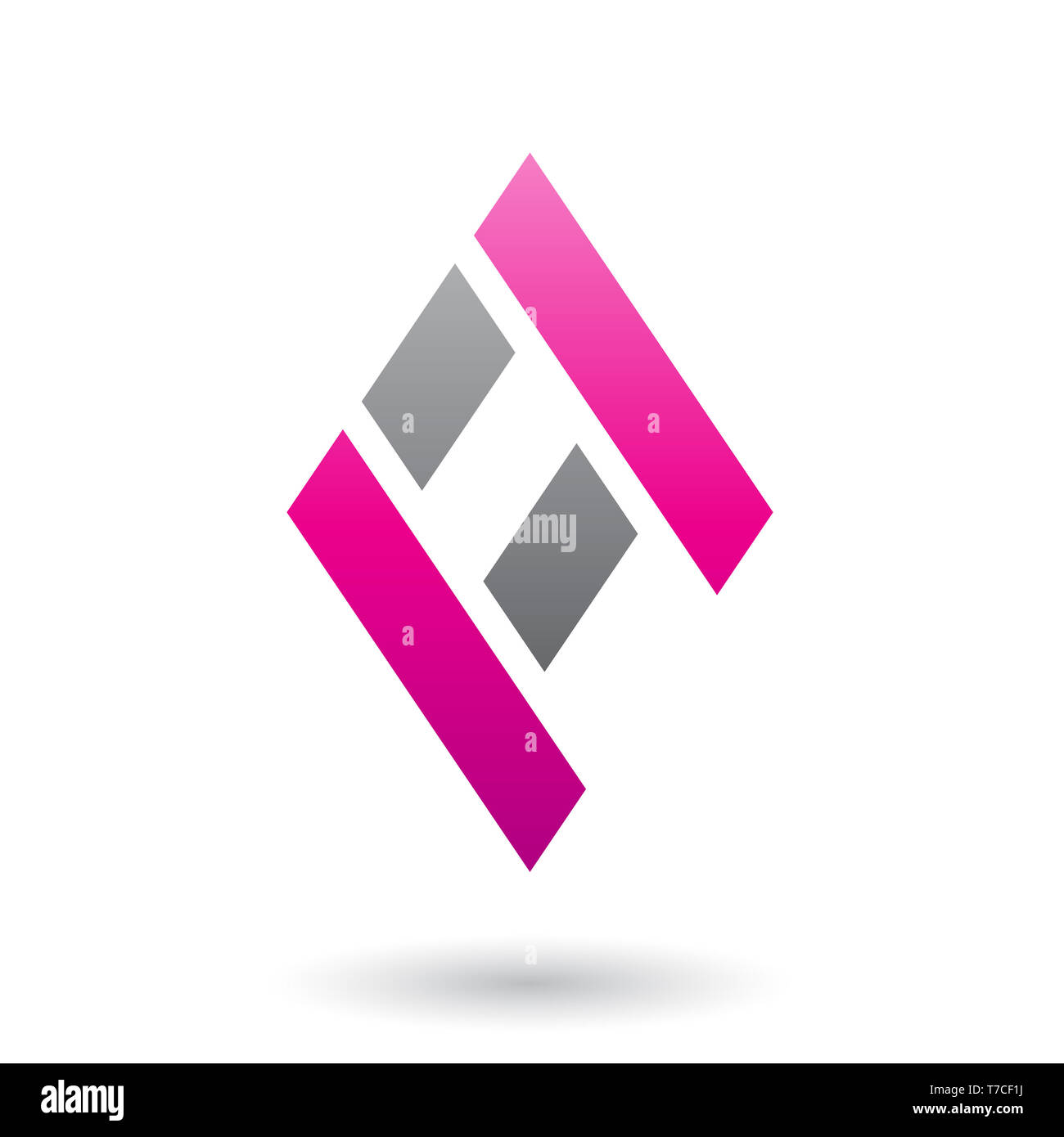 Vector Illustration of Magenta and Black Diamond Shaped Letter A ...