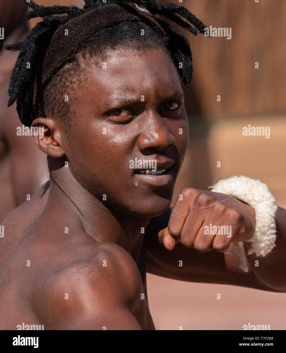 A Zulu dancer shows off his passion and moves at the waterfront in ...