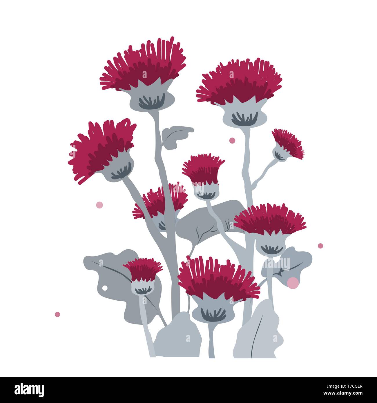 Thistle flower on nature Stock Vector Images - Alamy