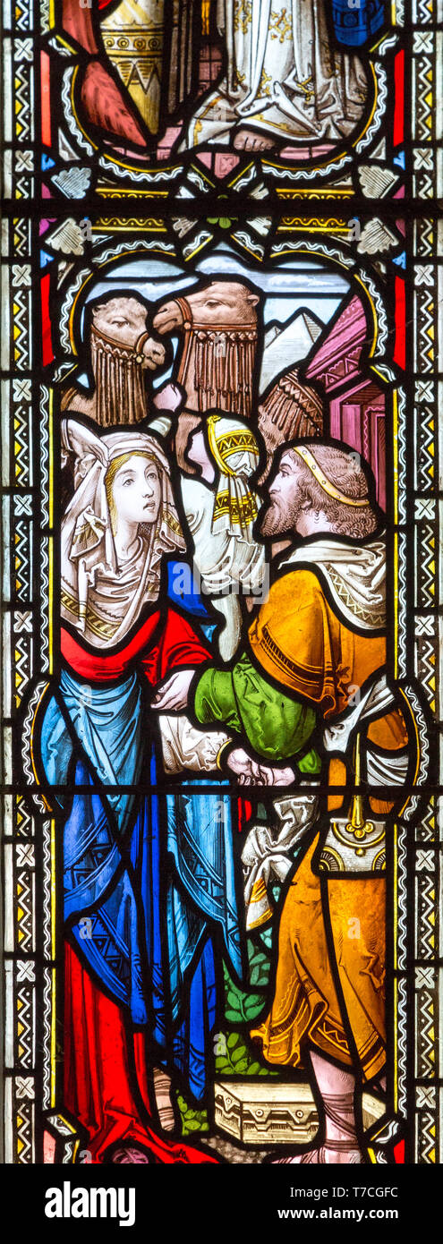 Stained glass window church of Saint Peter, Sibton, Suffolk, England ...