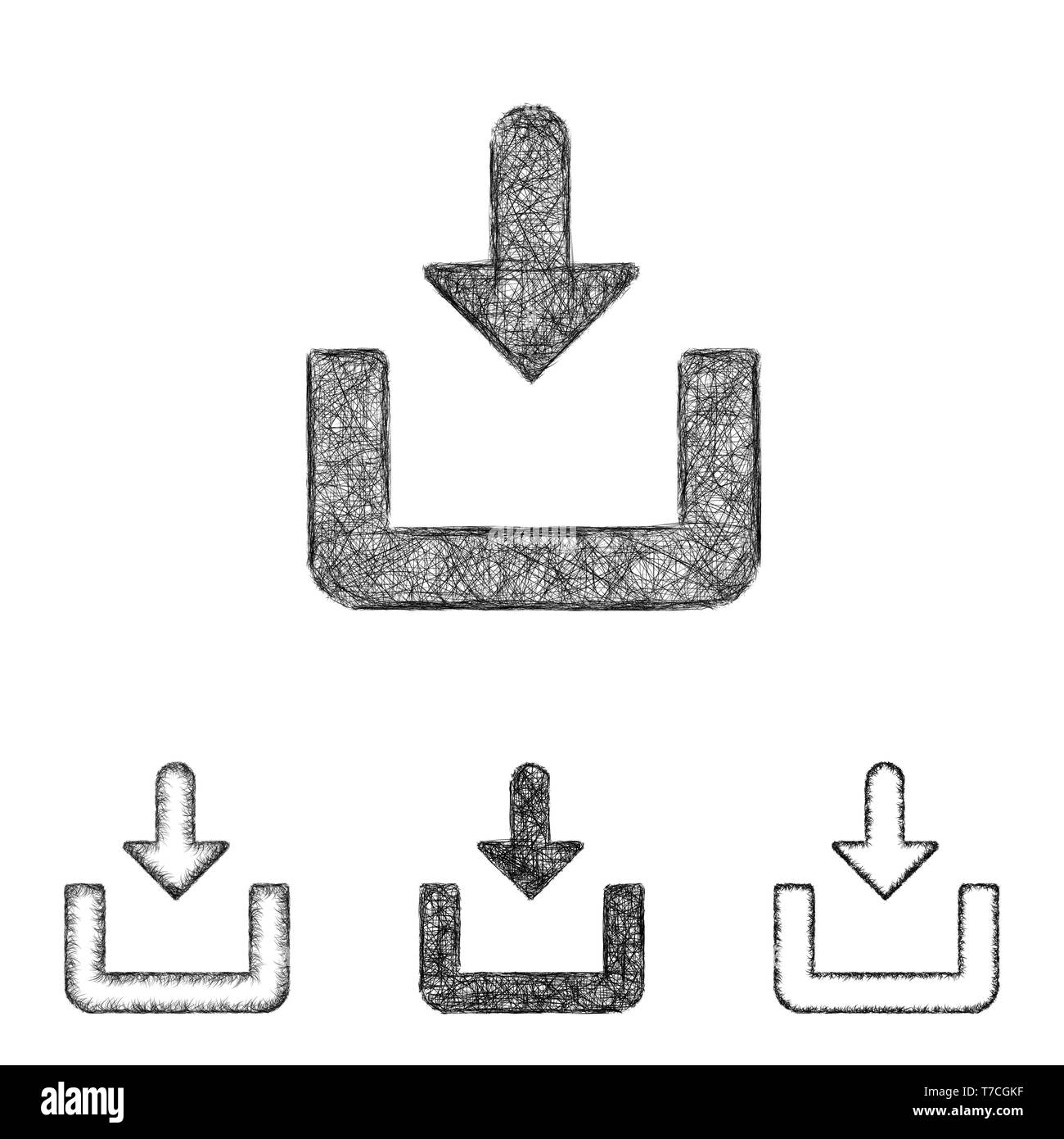 Download icon set - sketch line art Stock Vector Image & Art - Alamy Download icon set - sketch line art Stock Vector Image & Art - Alamy