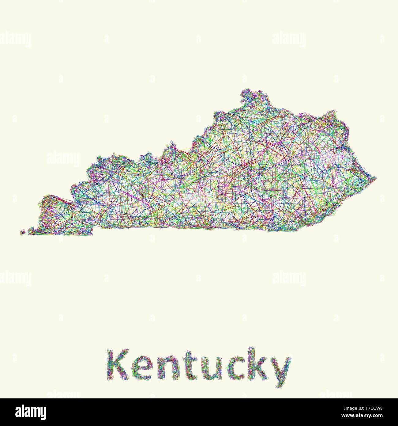 Map of kentucky hi-res stock photography and images - Alamy