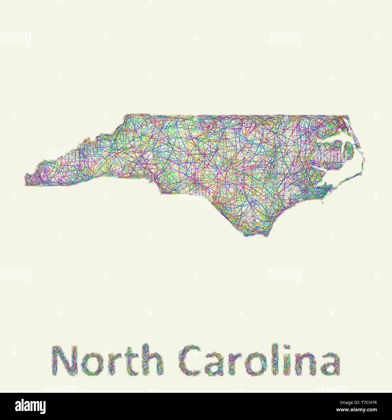 Nc map Stock Vector Images - Alamy