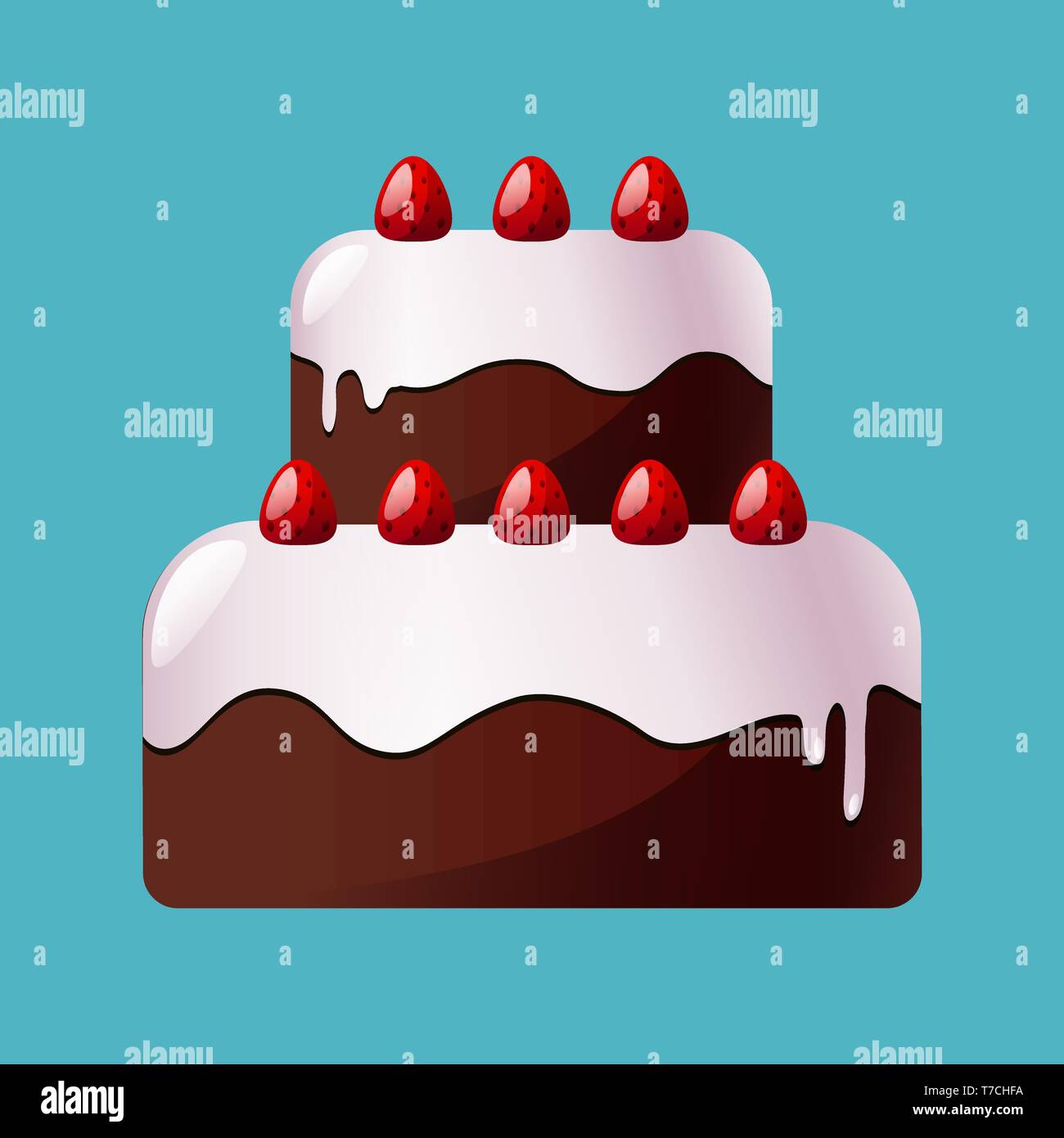 Wedding cake birthday cake Stock Vector Images - Alamy