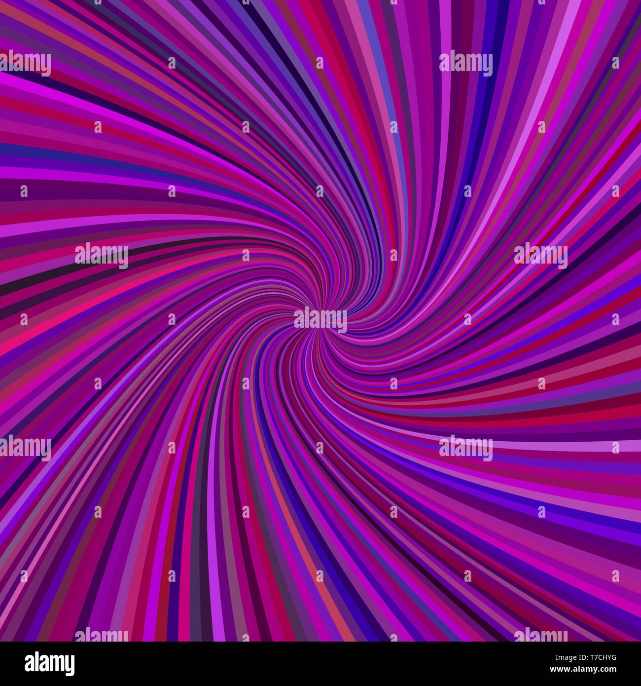 Purple spiral background - vector design from rotating rays in colored ...