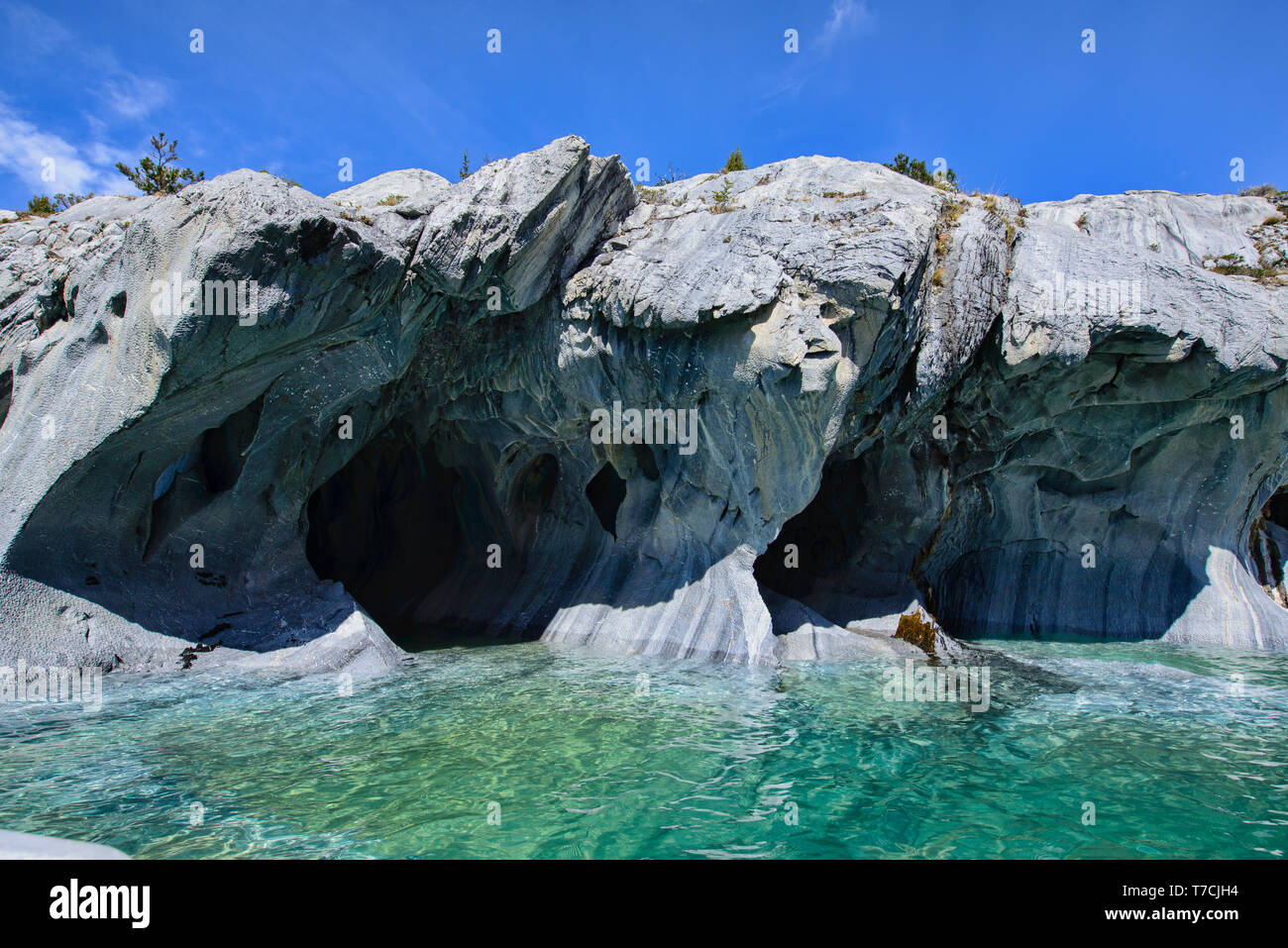 The Marble Caves (Capilla de Mármol), Rio Tranquilo, Aysen, Patagonia ...