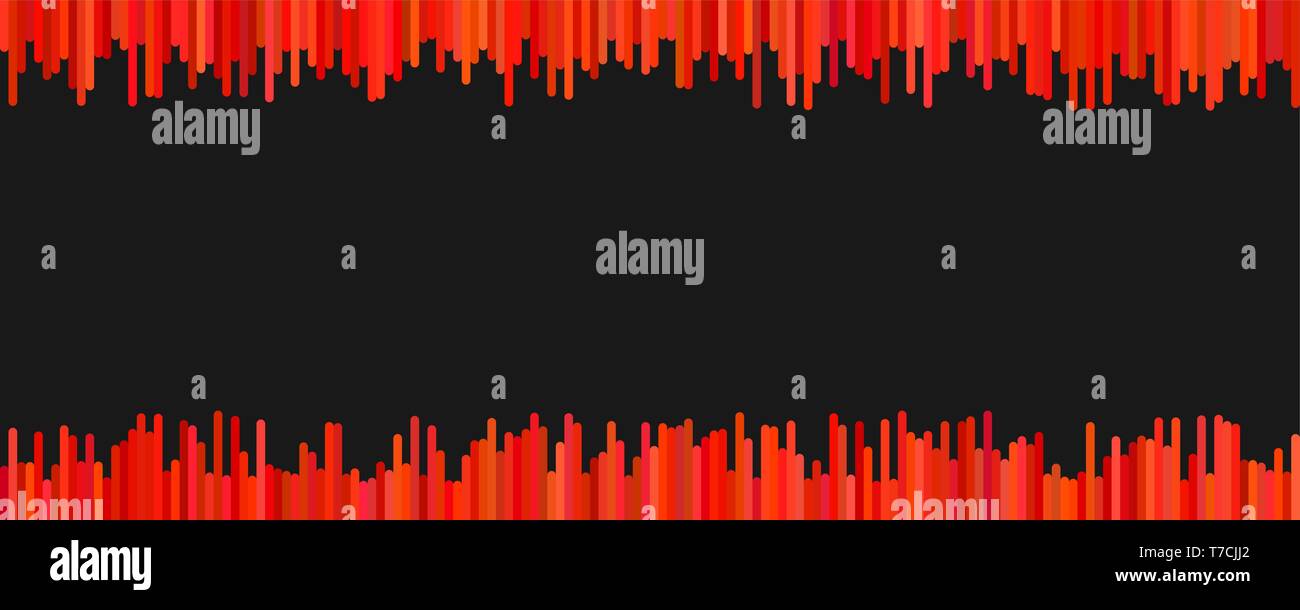 Abstract banner background template design from vertical lines in red ...
