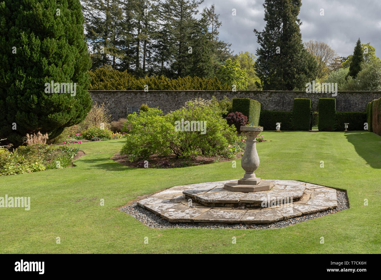Inside the Walled Garden at Kailzie near Peebles in The Tweed Valley ...
