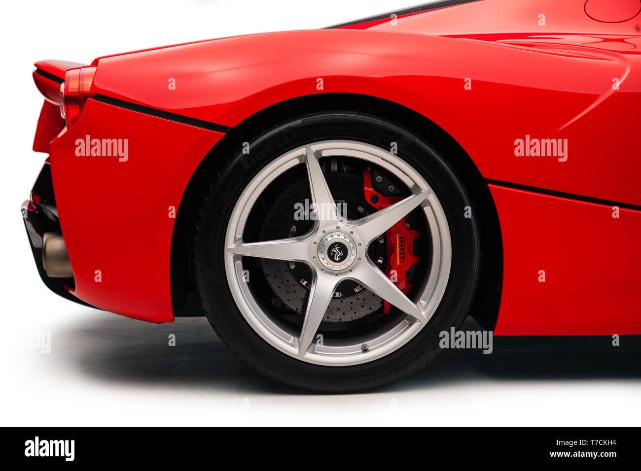 Red Ferrari La Ferrari Stock Photo - Alamy