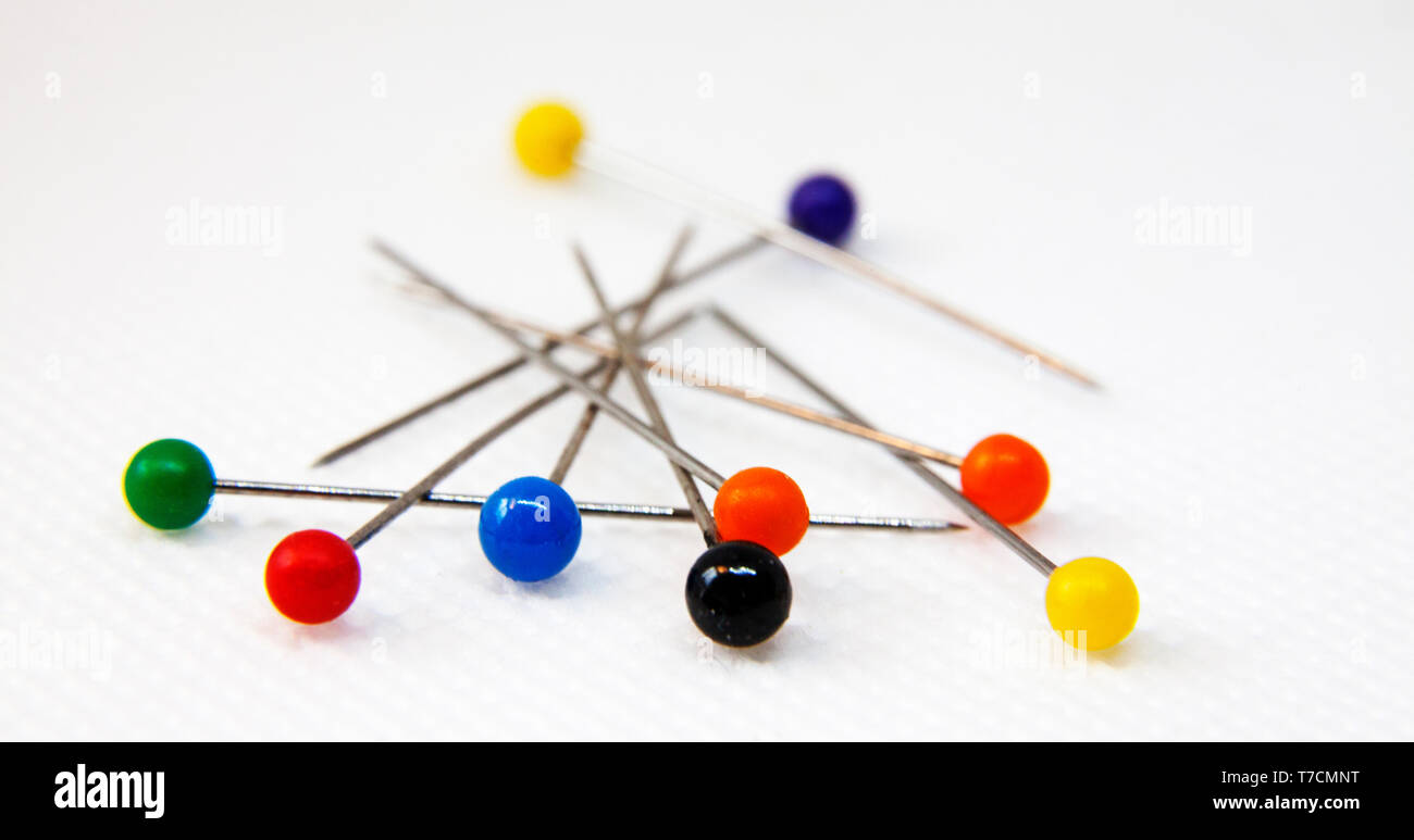 card pins in different colors Stock Photo - Alamy