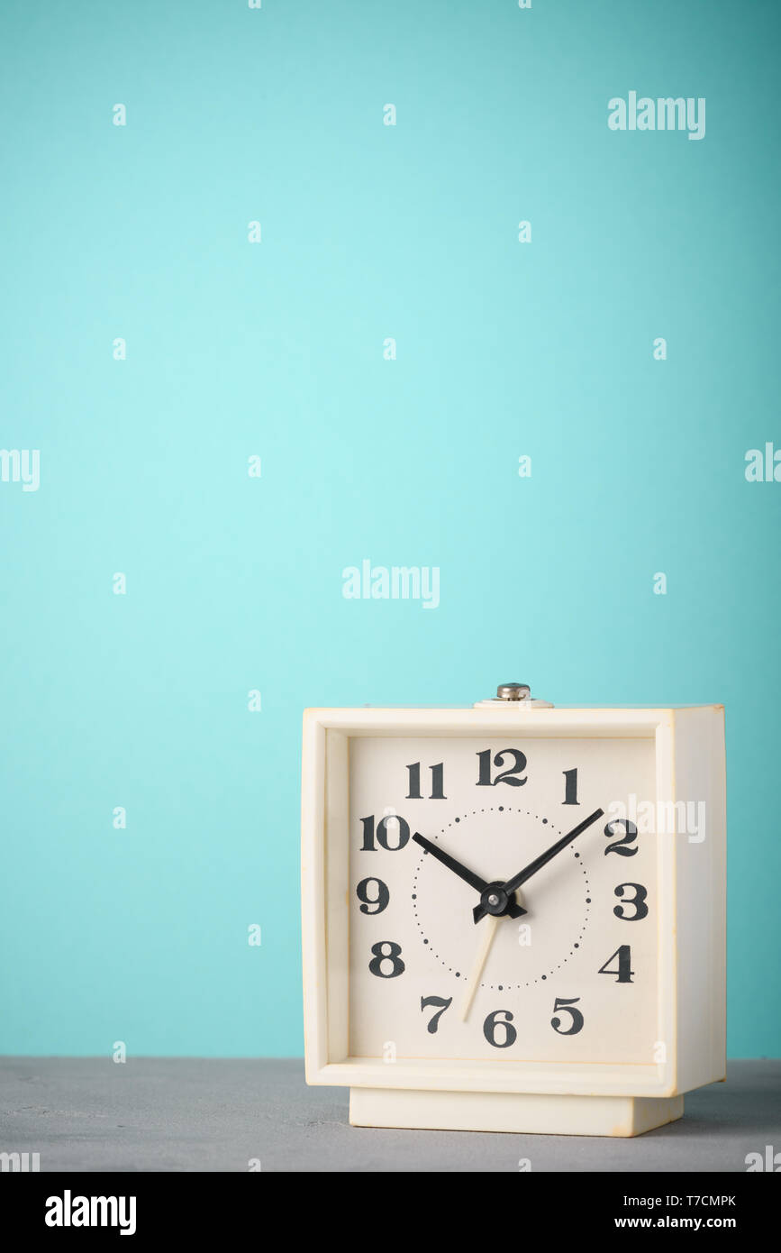 Nostalgia blue clock hi-res stock photography and images - Alamy
