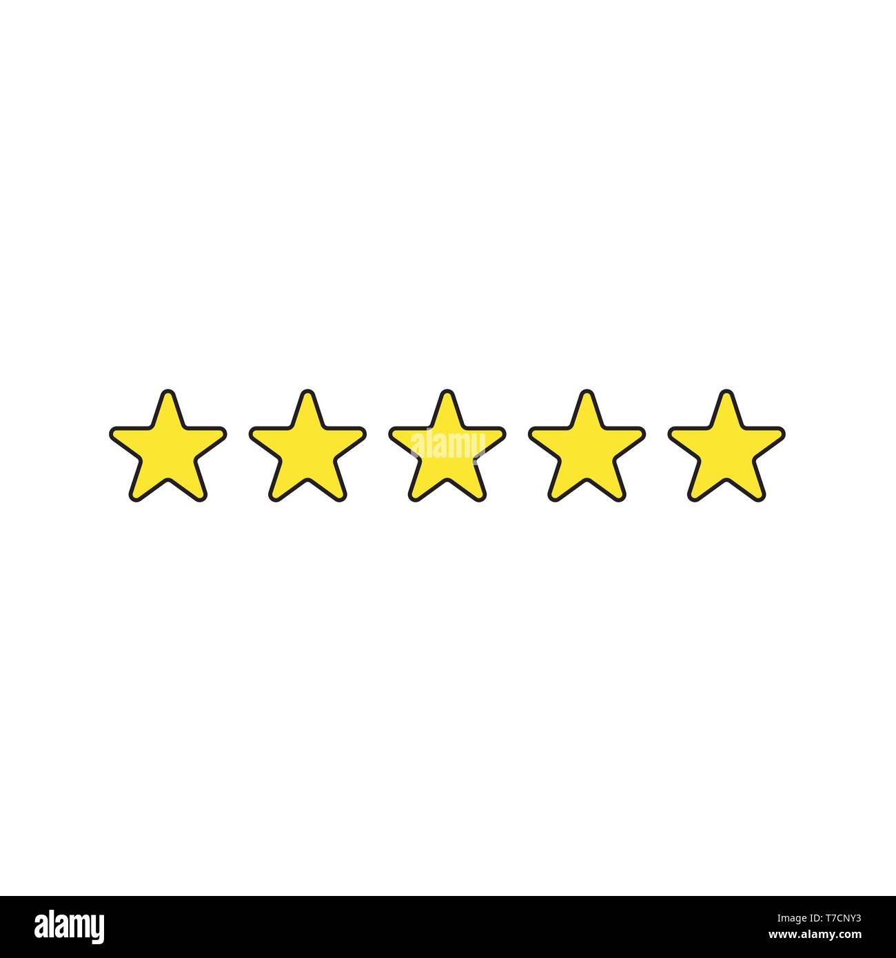 Vector icon of five yellow stars Stock Vector Image & Art - Alamy