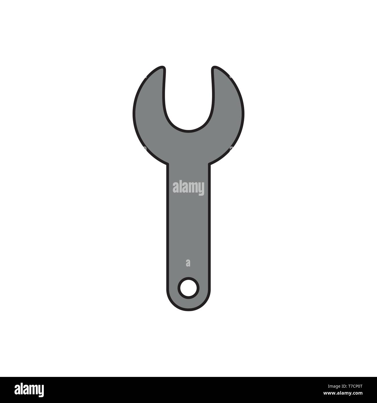 Vector icon of grey spanner Stock Vector Image & Art - Alamy