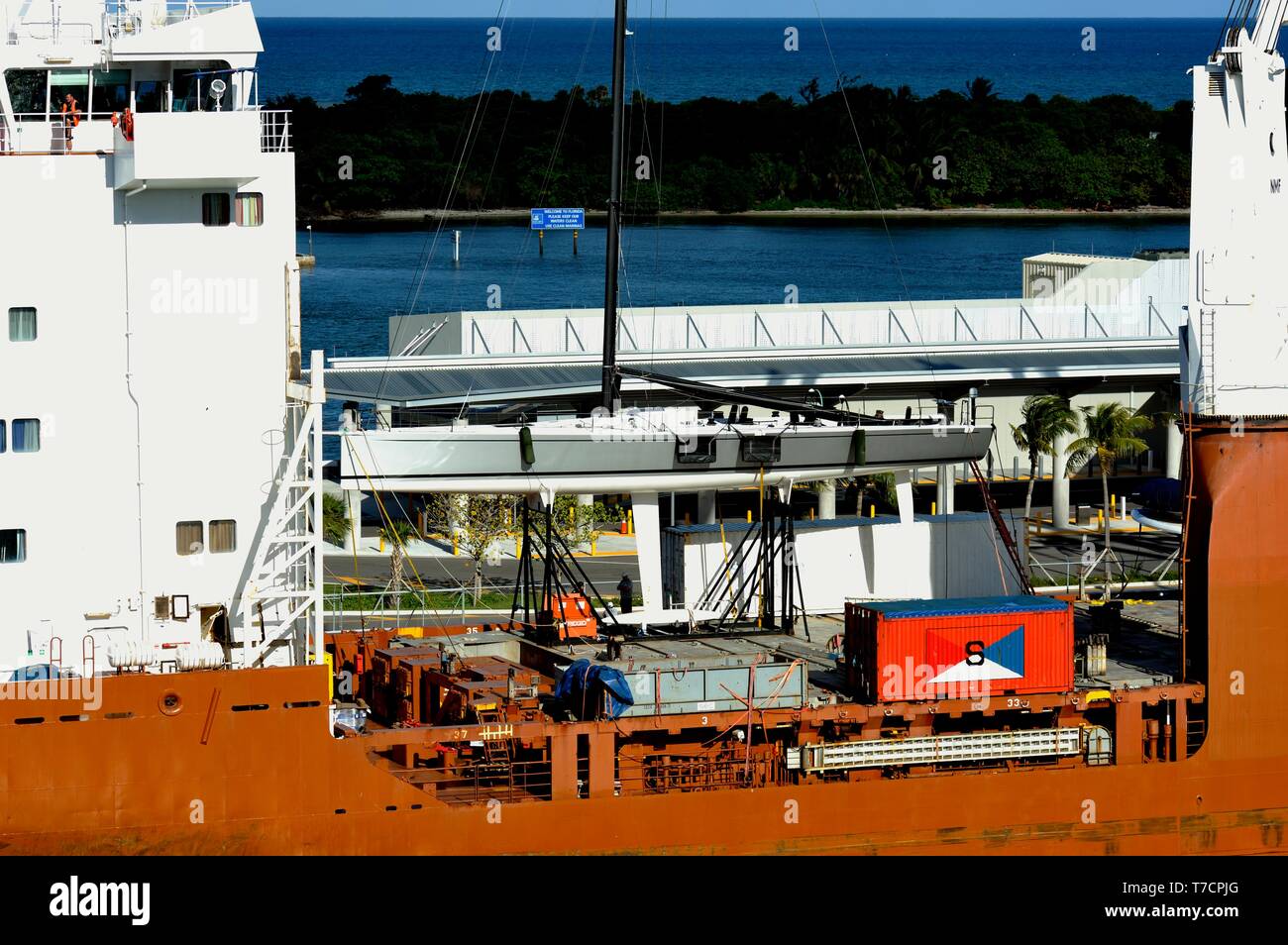 Port of Fort Lauderdale, Florida, USA - 16th April 2019: Spliethoff ...
