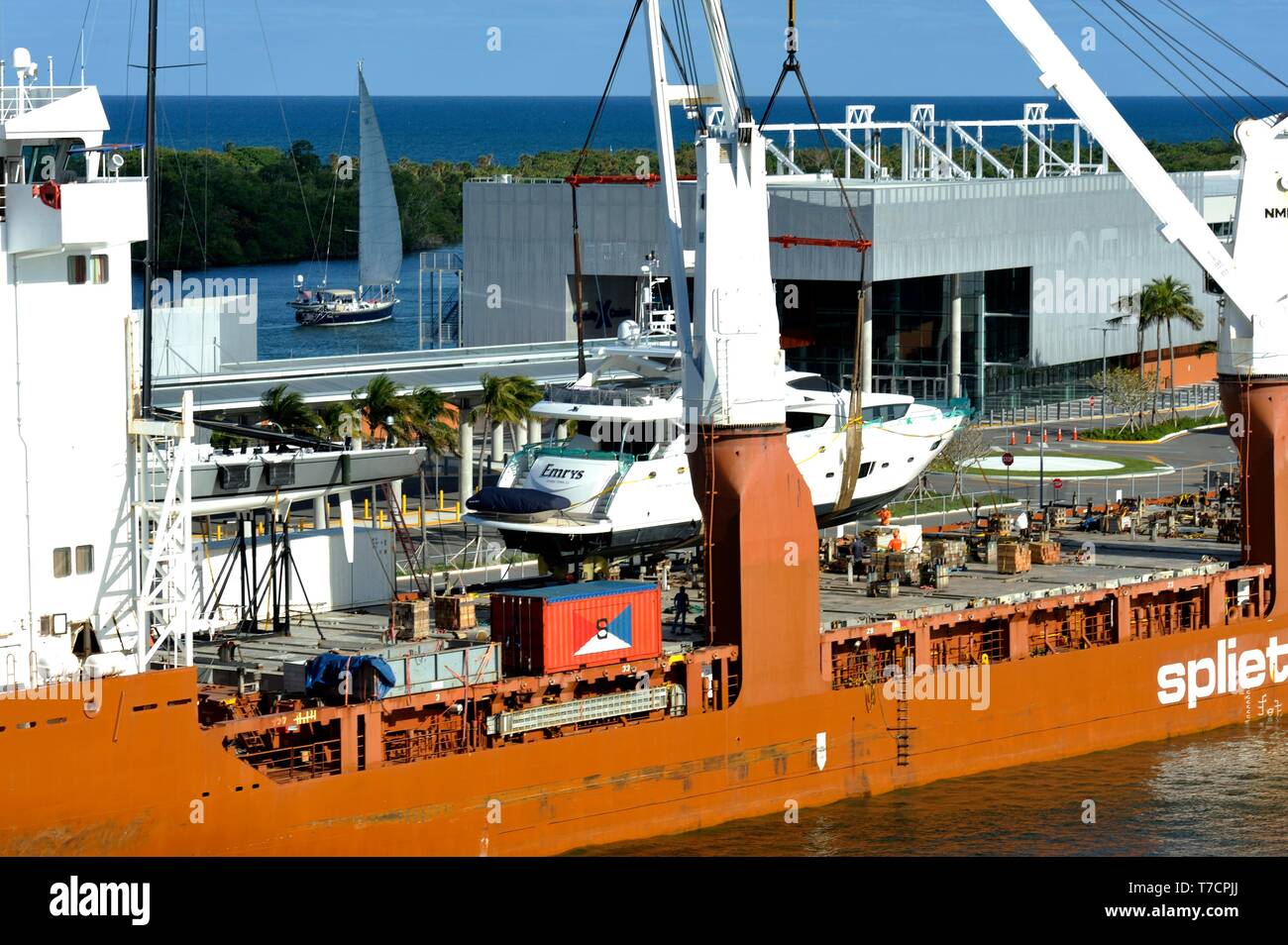 Port of Fort Lauderdale, Florida, USA - 16th April 2019: Spliethoff ...