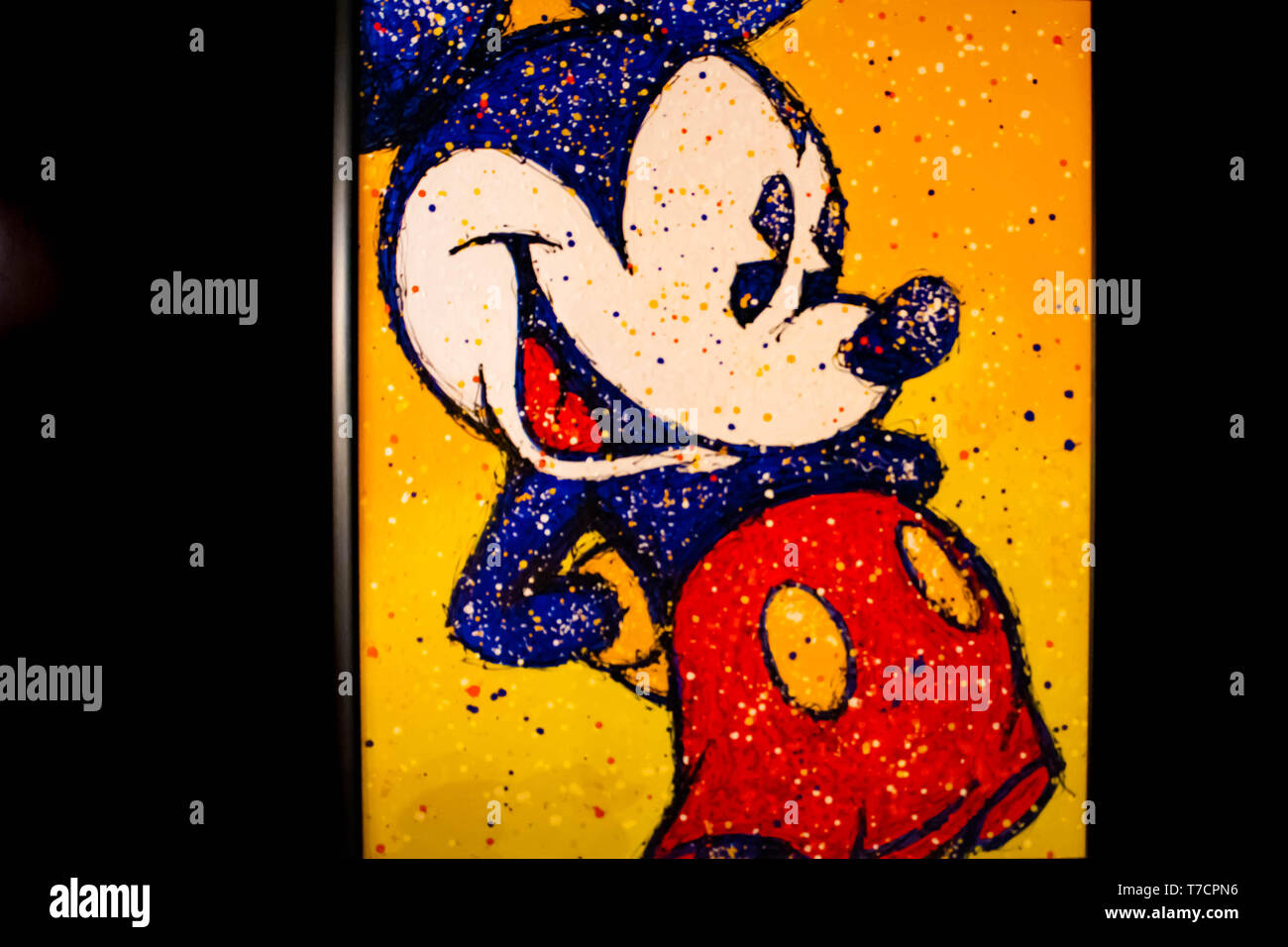 Orlando, Florida. April 23, 2019. Colorful Mickey Mouse art mural at ...