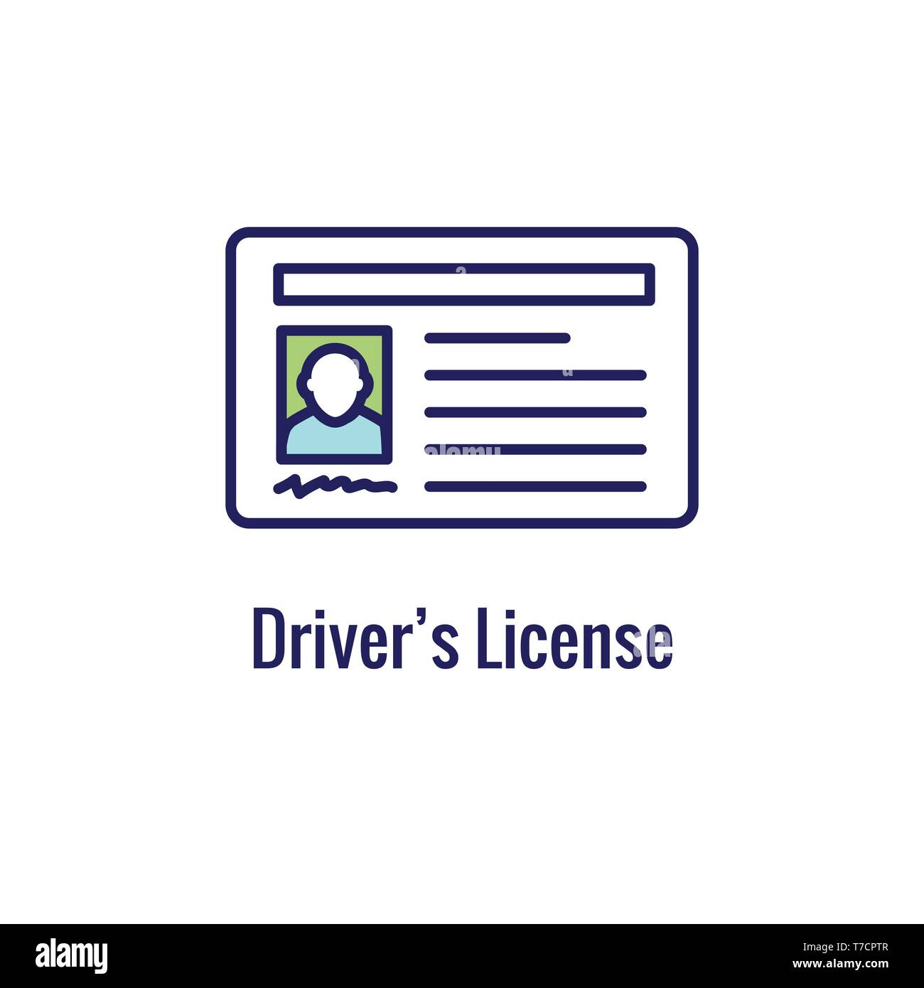 Drivers Test & License Icon Set and Web Header Banner Stock Vector ...