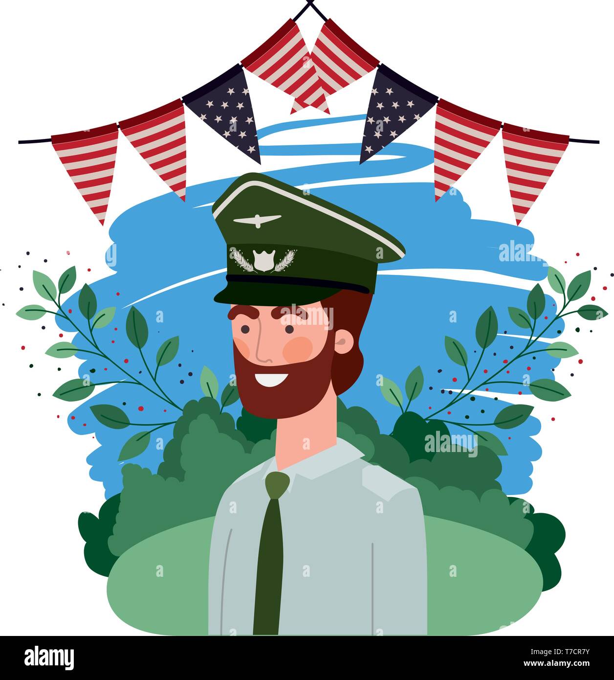 American field commander Stock Vector Images - Alamy