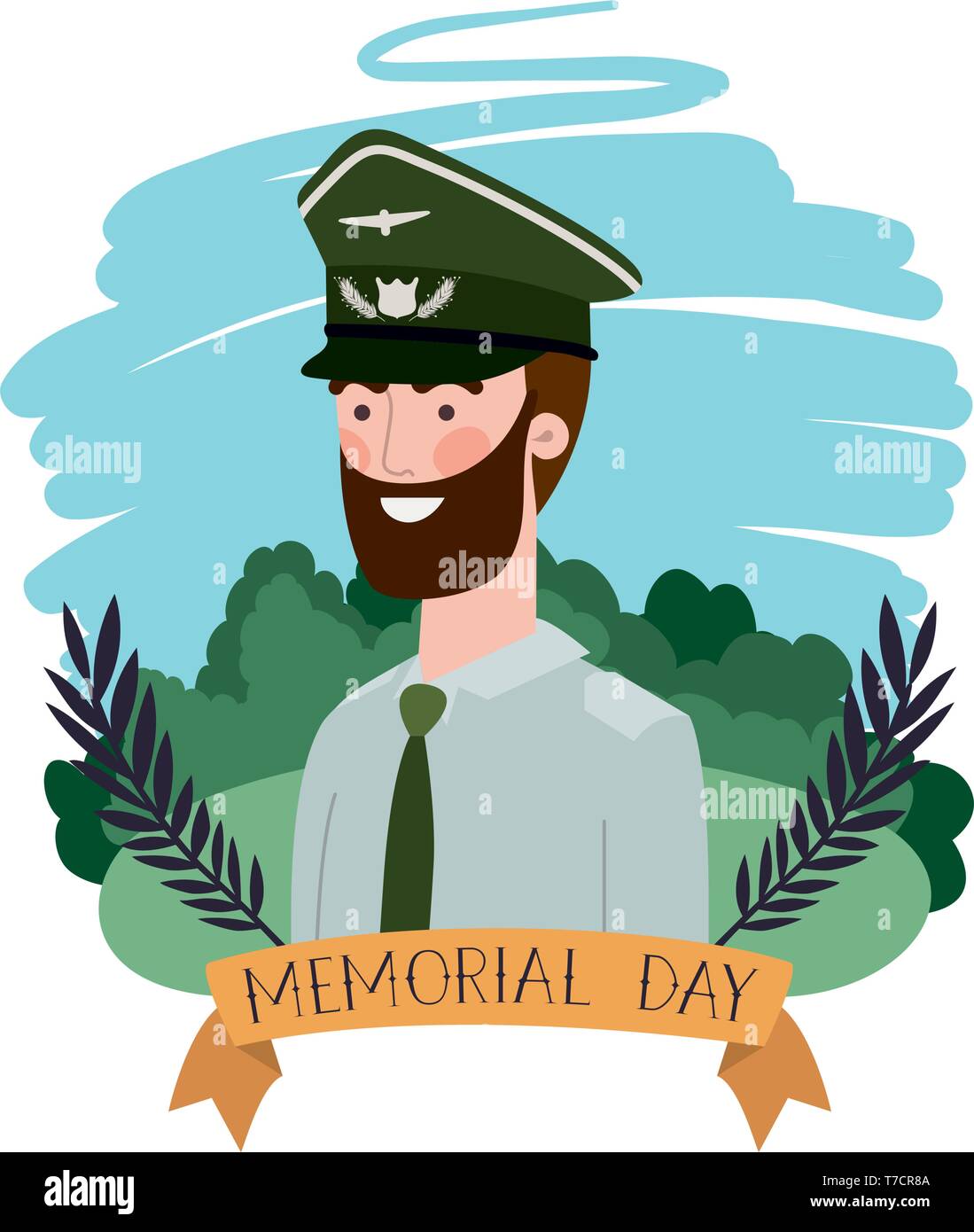 man soldier of war with landscape background Stock Vector Image & Art ...