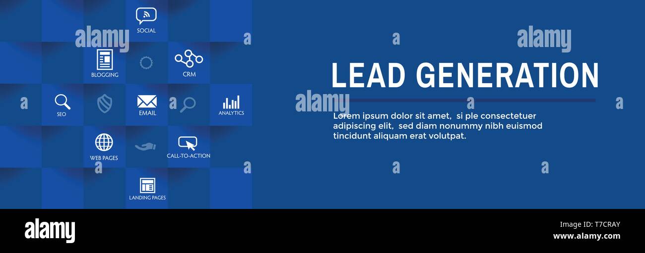 Lead Generation Web Header Banner : Attract leads for target audience ...
