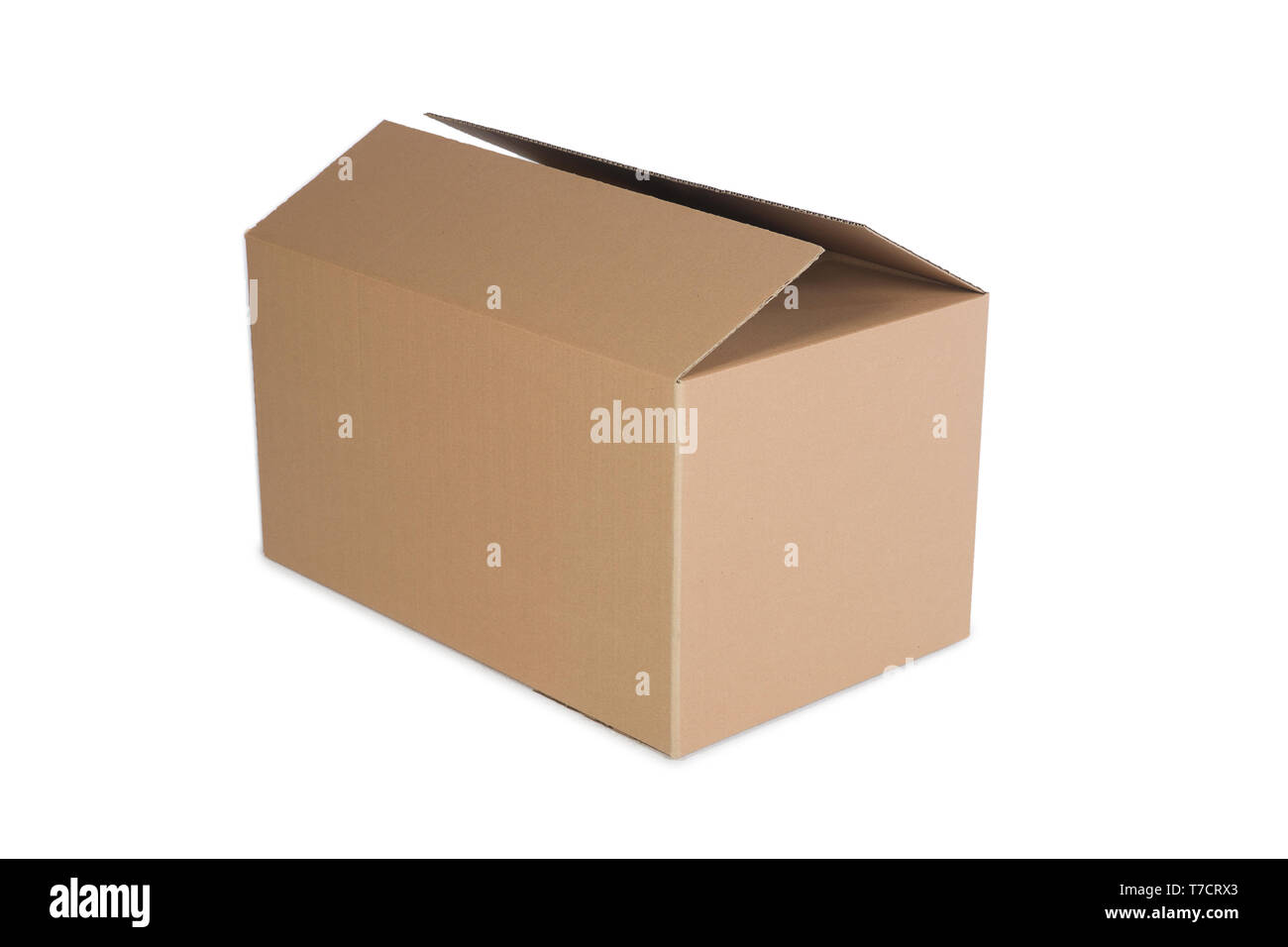 Closed cardboard box isolated on the white background, ready for ...