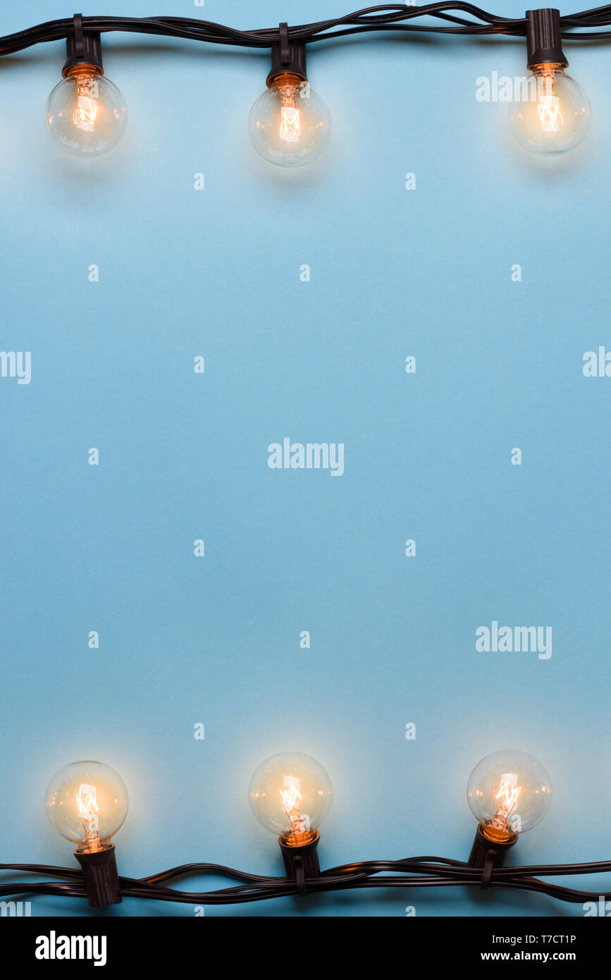 Blue string lights hi-res stock photography and images - Alamy